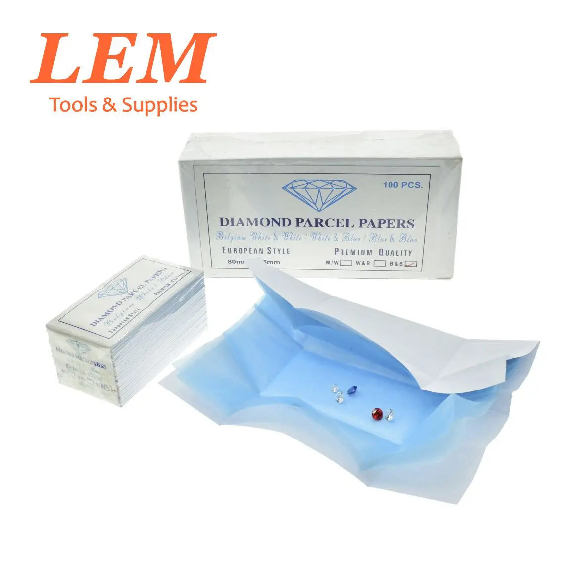 Diamond-Parcel-Paper-Gemstone-White-And-Blue-Jewelry-Packing-Gem-Stone ...