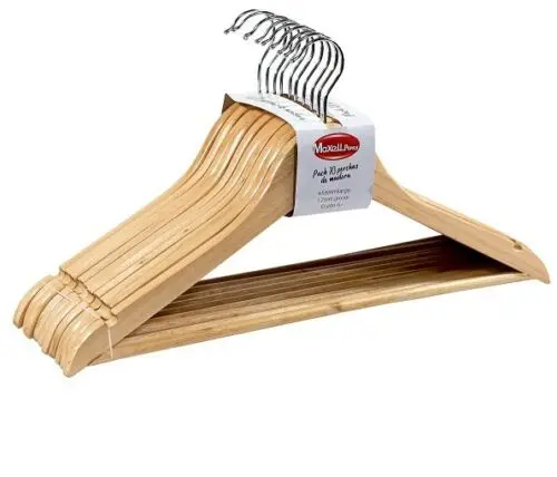 Set Of Wooden Hangers Pack 10,20,30,40 And 100 Hangers 450x12mm Grade A ...