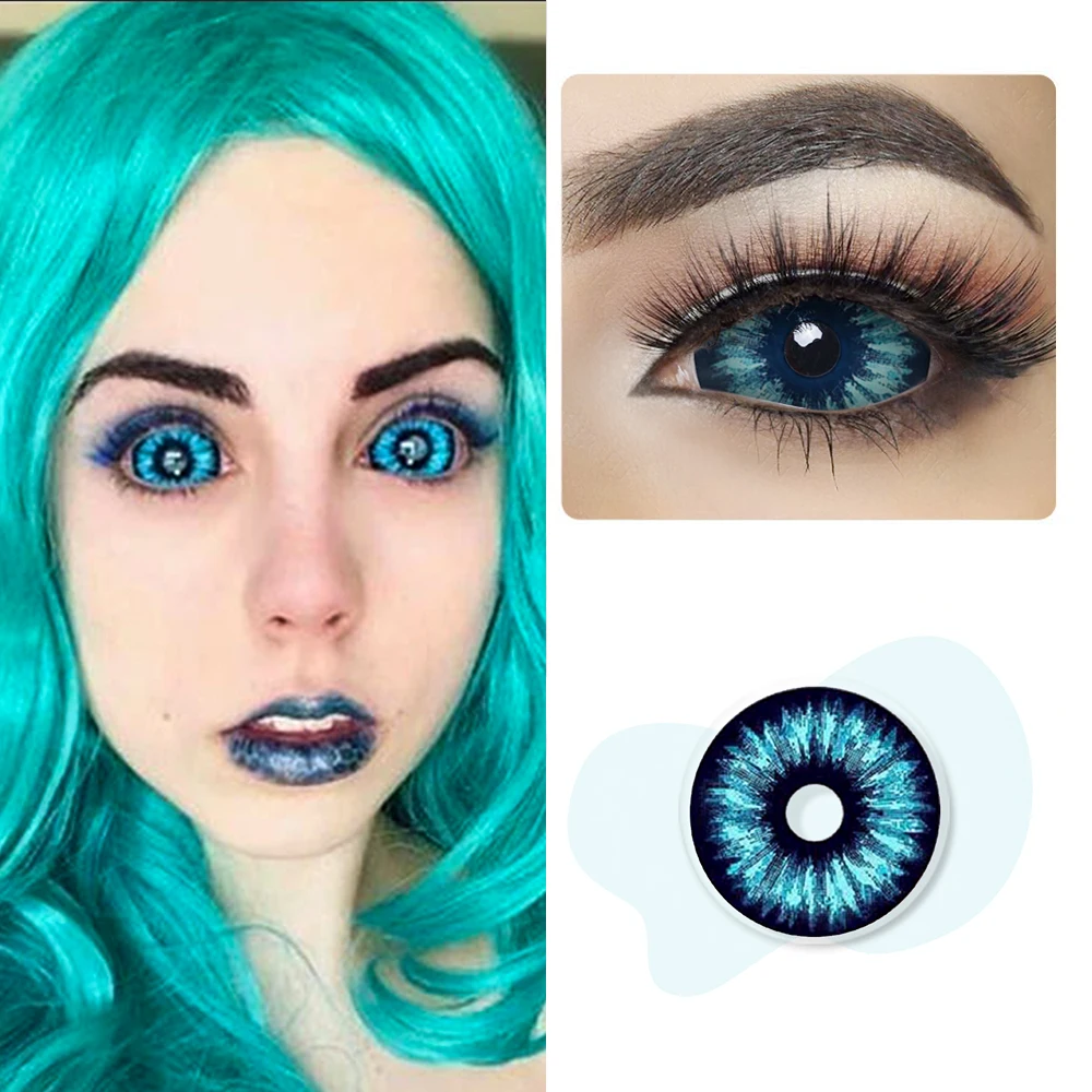 Blue Sclera Contacts