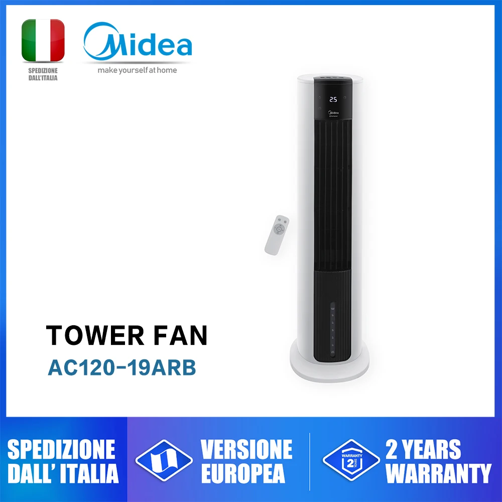 Midea Ac120-19arb Tower Fan Electric Home Fan Fans Remote Control Tower ...