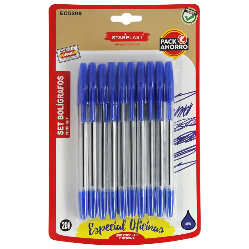 Starplast-Set-standard-pens-ink-blue-tip-1mm-perfect-To-write-20-PCs-to ...
