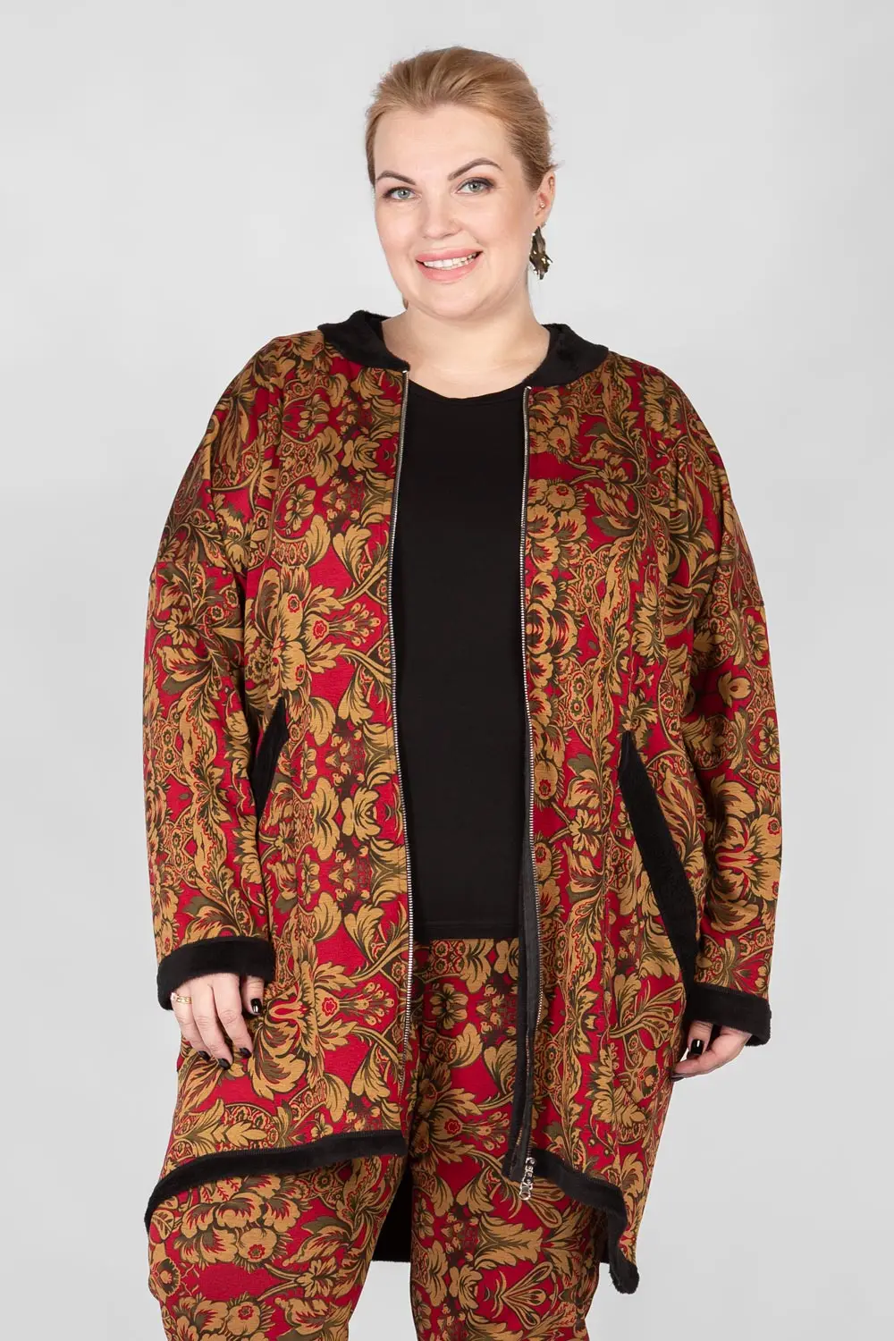 Jacket-Women-ga23521flg26-plus-size-extra-long-blazer-woolen-smart ...