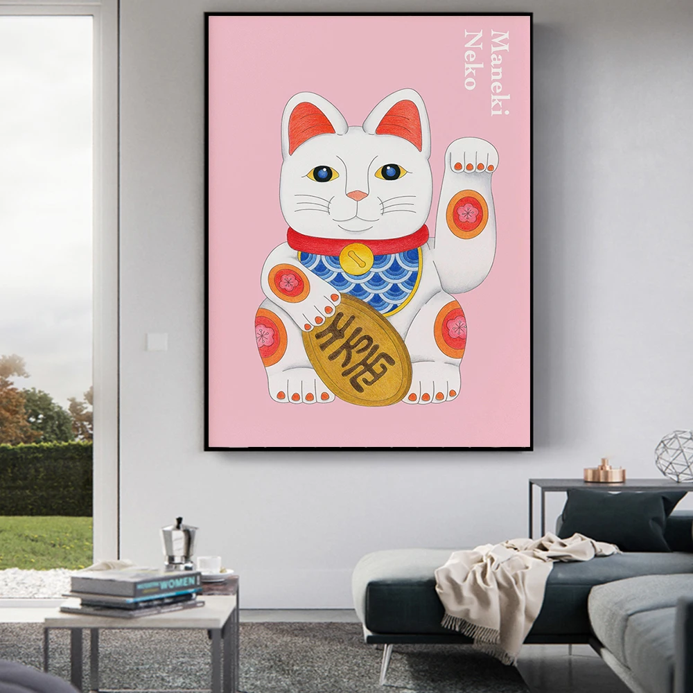 Chinese Lucky Cat Art