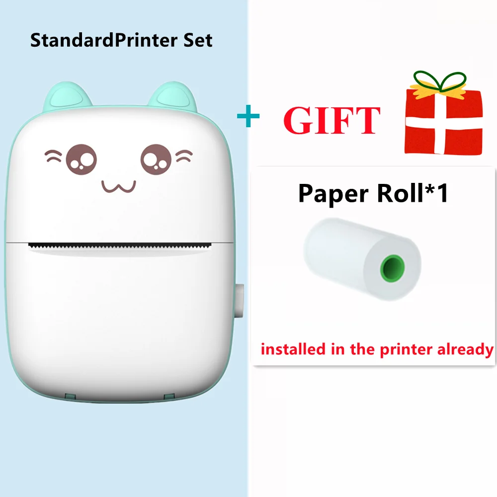 Mini Cute Portable Bluetooth4.0 Thermal Photo Label Printer 203dpi ...