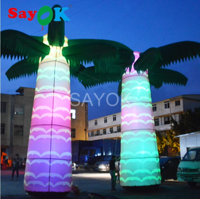 Sayok 6m/20ft Height Giant Inflatable Coconut Palm Tree with 13 Colors ...