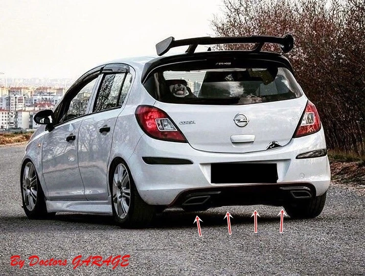 For Opel Corsa D Diffuser 2 Fake Exhaust Car Accessory Universal ...