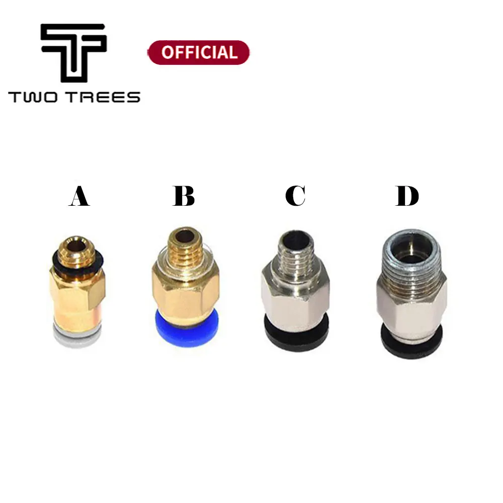 PC4-M6-Pneumatic-Straight-Connector-Brass-Part-For-MK8-OD-4mm-2mm-Tube ...