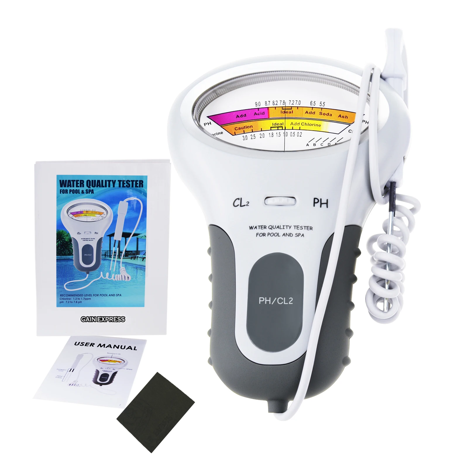 Digital Spa pH and Chlorine Tester Electro Tester for pH and Chlorine ...