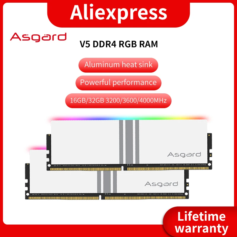Asgard Valkyrie V5 Series RGB RAM 8GBx2 16GBX2 3200MHz 3600MHz RAM ...