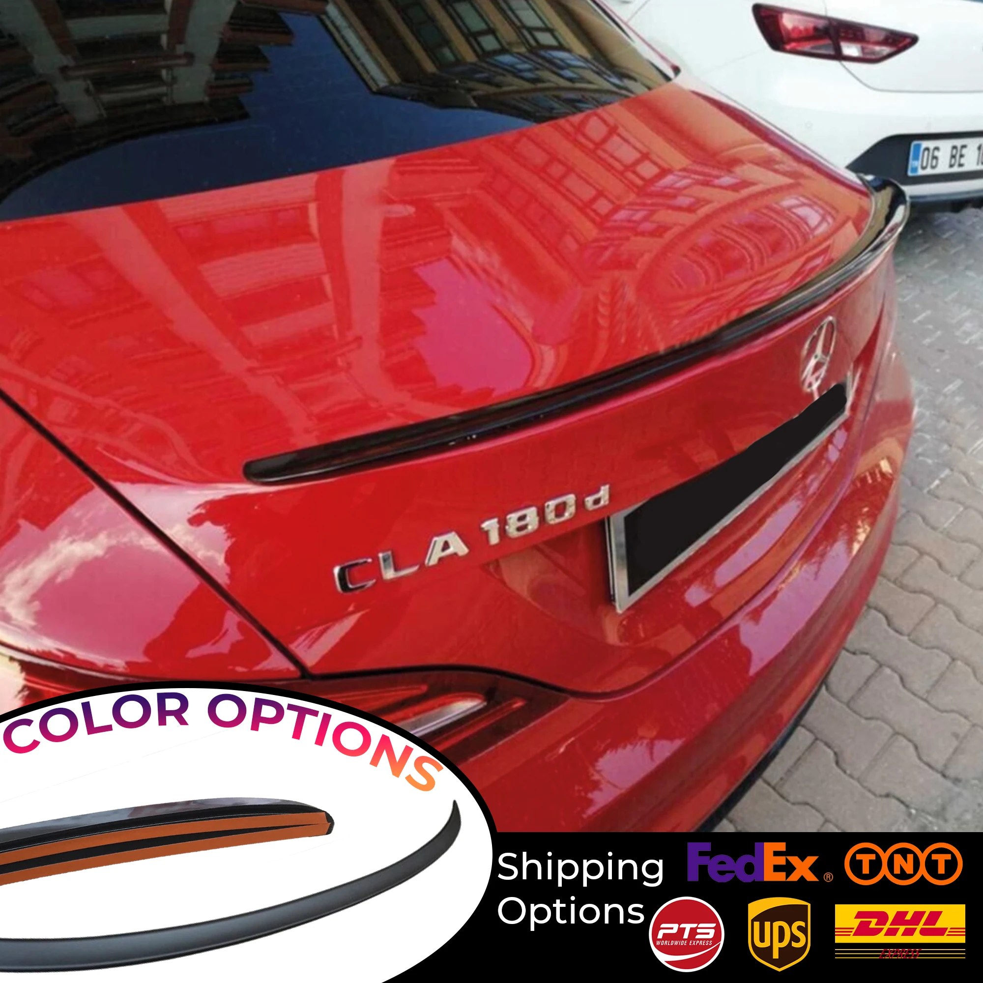 Rear Spoiler For Mercedes Cla 180d Plastic Gloss Black Spoiler Trunk ...