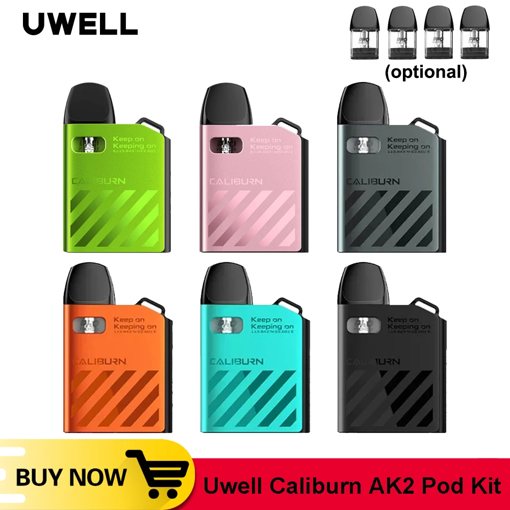 Clearance-Uwell-Caliburn-AK2-Pod-520mAh-15W-Vape-Pen-Kit-2mL-Cartridge ...