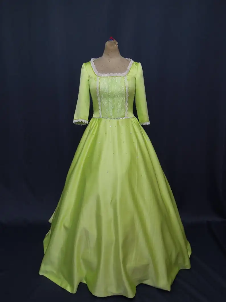 Princess Amber Dress Cosplay Costume Green Dress Custom Made - Cosplay ...