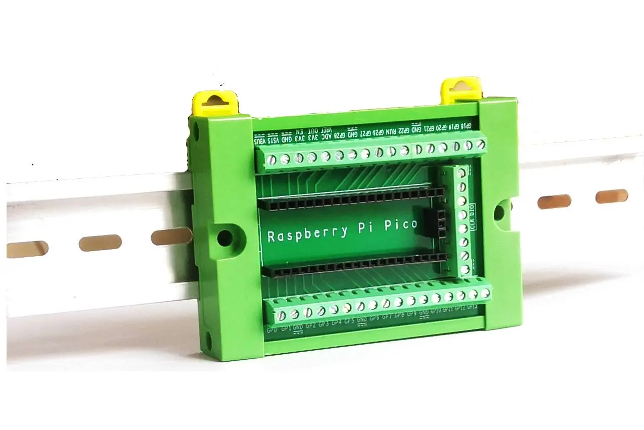 Raspberry Pi Pico Screw Terminal Block Breakout Module Panel or DIN Rail Mountable