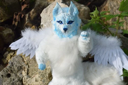 Ice Wolf With Wings