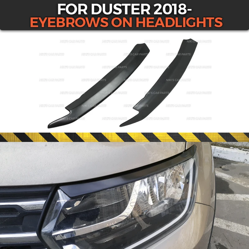 Eyebrows On Headlights For Dacia Duster 2018- /renault Duster 2021- Abs ...