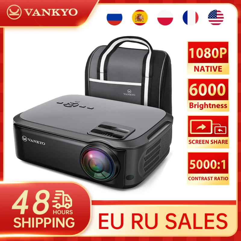 VANKYO Performance V620 Projector Native 1080P 200" Display 50000 Hours ...