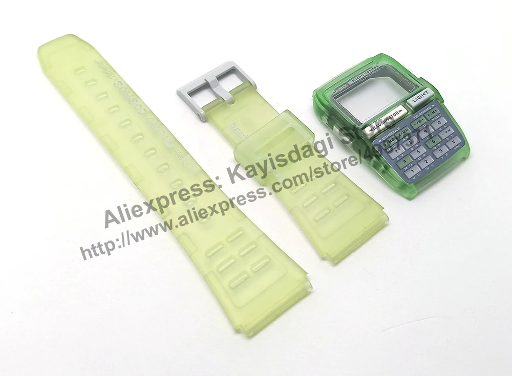 NOS-correa-de-reloj-Casio-Micro-Cosmos-DBC-63MC-genuino-de-goma-color ...