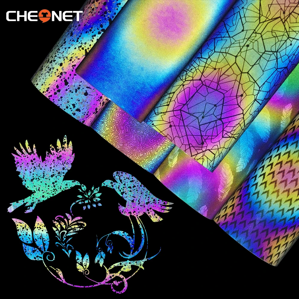 Vinyl Reflective Heat Transfer | Rainbow Heat Transfer Sheet ...