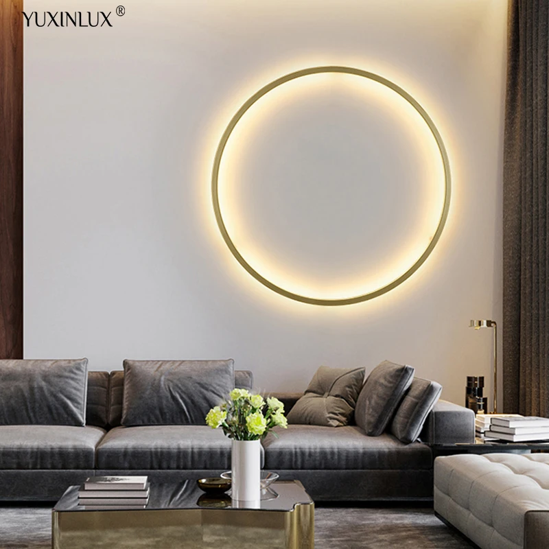 Simple Ring Circle Led Wall Lamps Living Room Decoration Living Room ...