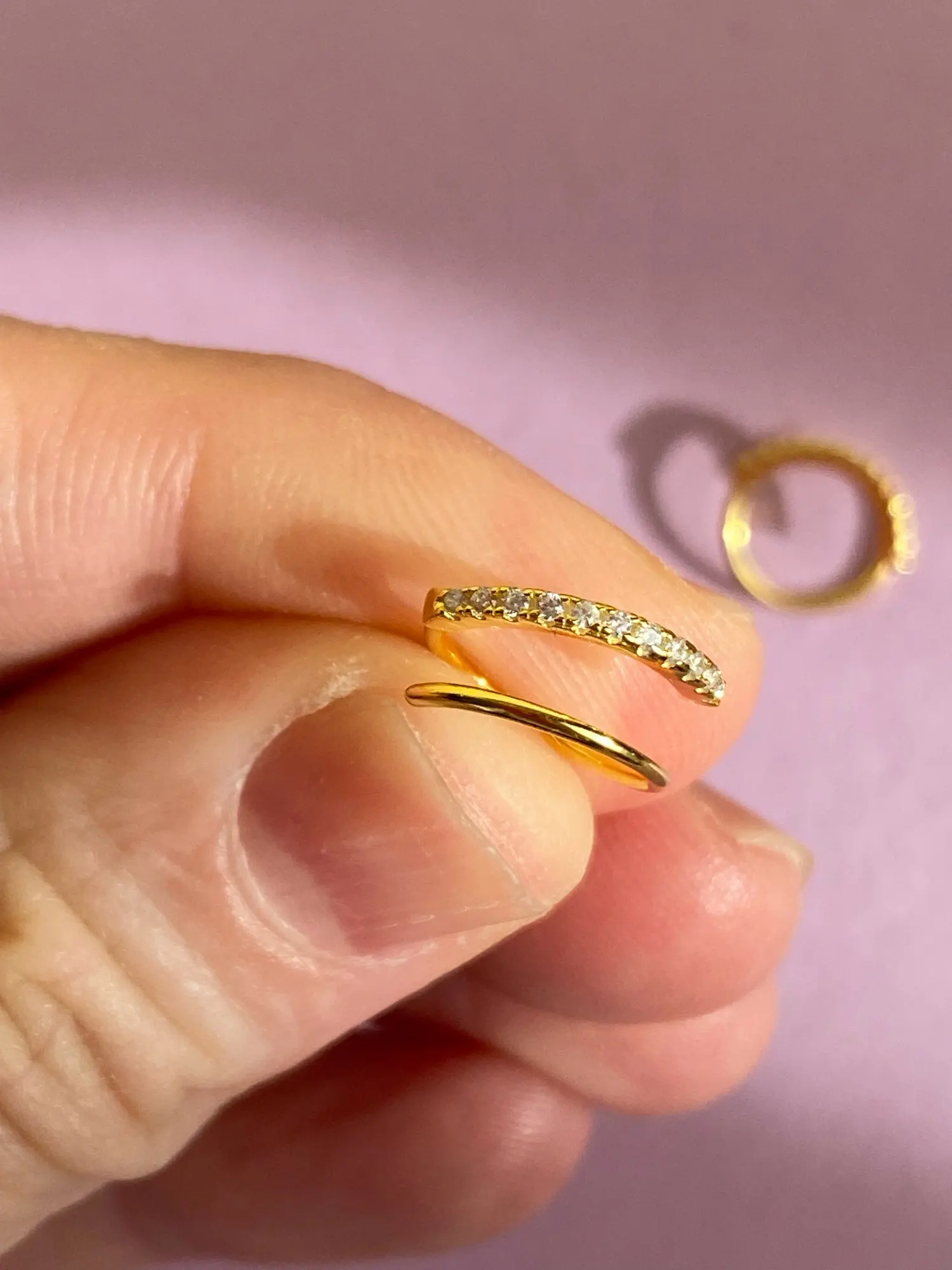 Faux Double Hoops | Dagiba Jewelry