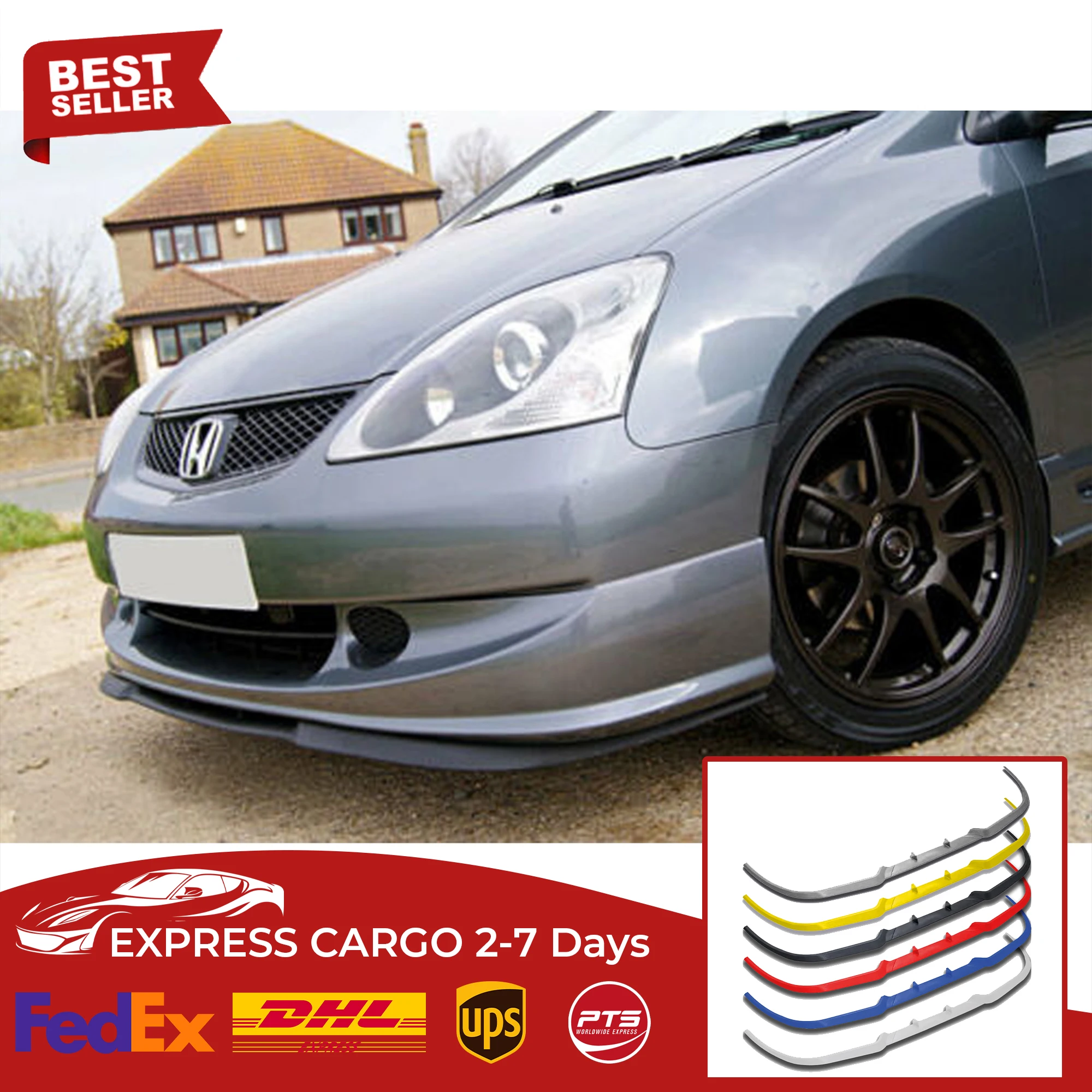 For-Honda-Civic-Si-SiR-CUPRA-R-FRONT-SPOILER-BUMPER-LIP-Euro-Spoiler ...