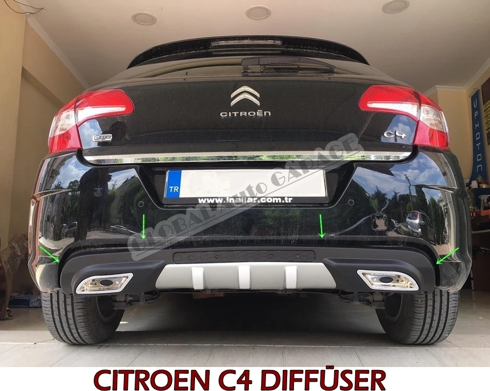 For-Citroen-C4-Diffuser-Extension-Rear-Bumper-Attachment-Car-Styling ...