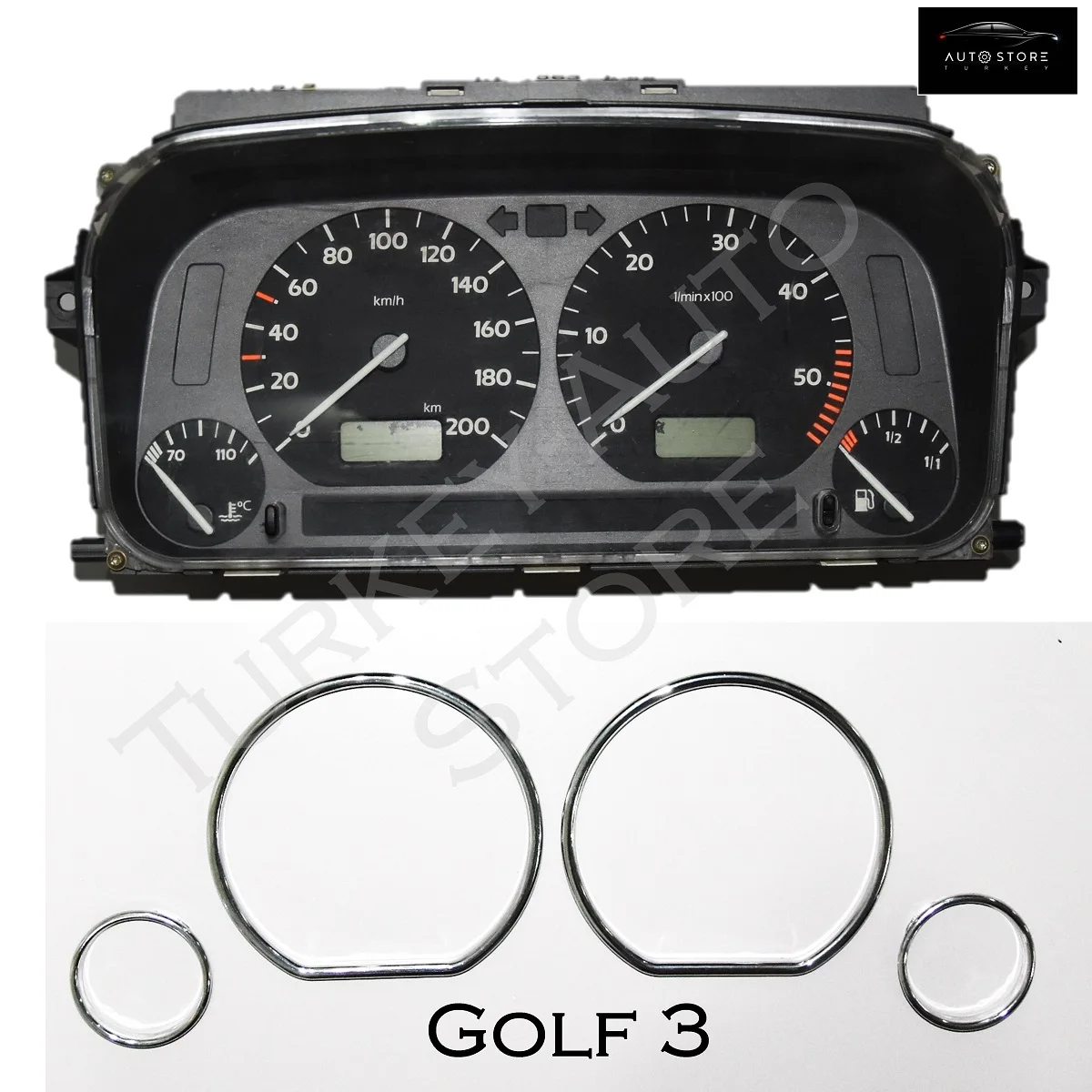 4pcs Cluster Ring VW GOLF MK3 VENTO 91-98 POLO MK4/6N1 94-98 Car ...