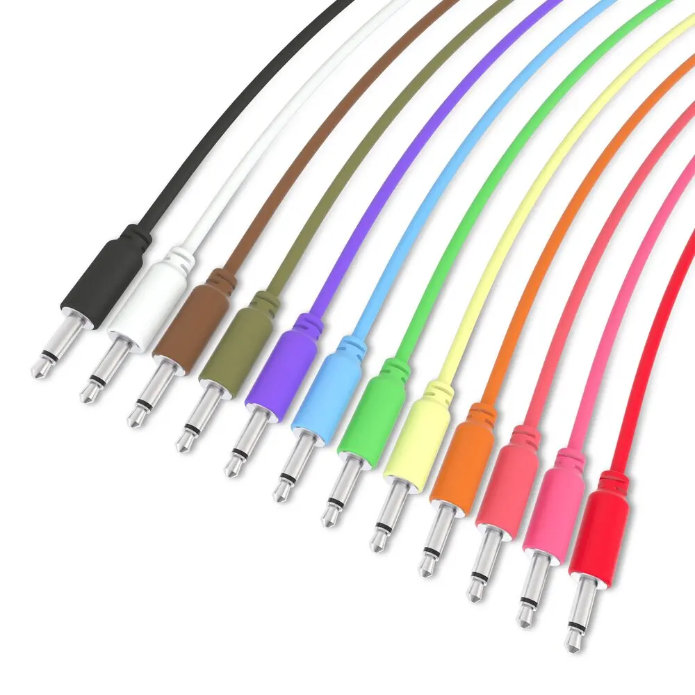 Cables modulares Mono TS 3,5mm 1/8 pulgadas parche sintetizador ...