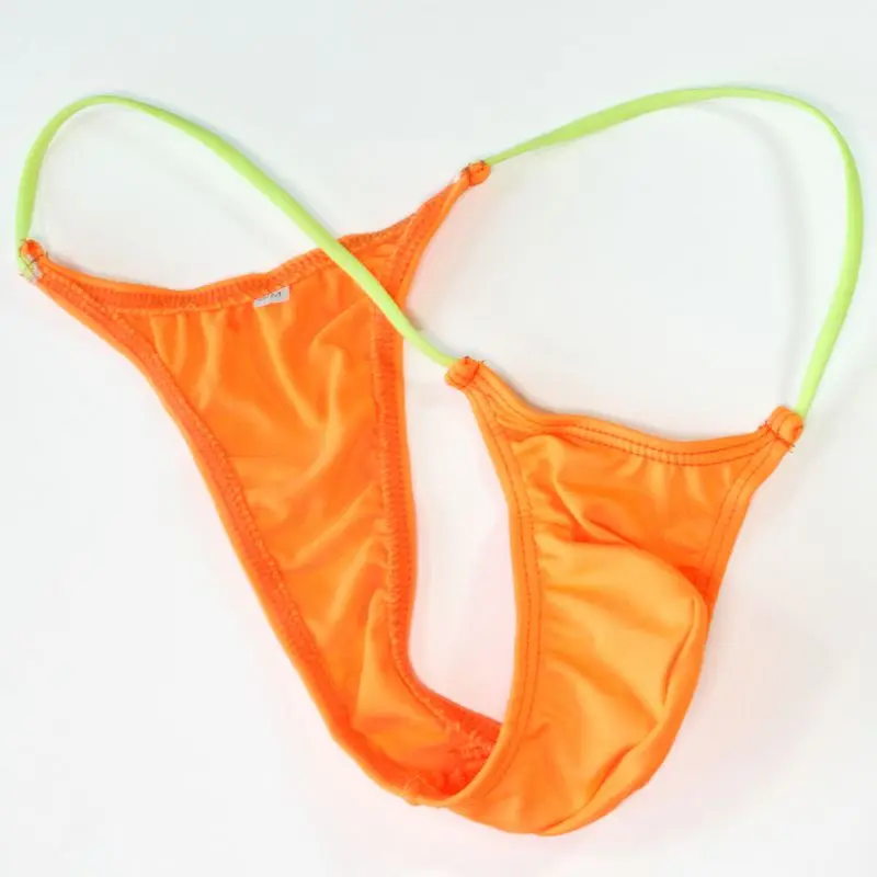 G206B Mens Soft String Thong Pouch Bathing Suit Strechy Jersey fabric ...