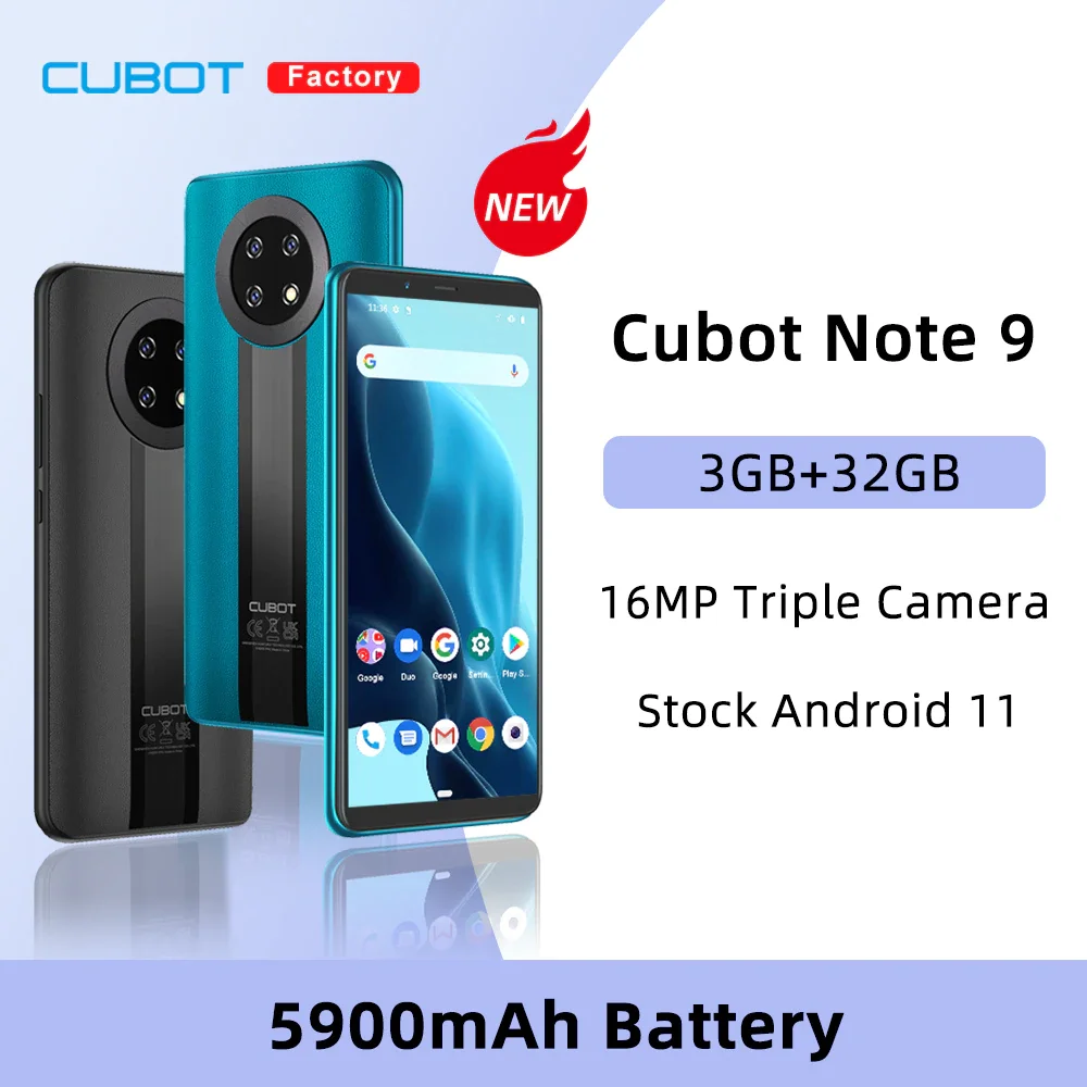 Cubot Note 9 Smartphone 5900mah Battery Octacore Mobile Phone 5.99 ...