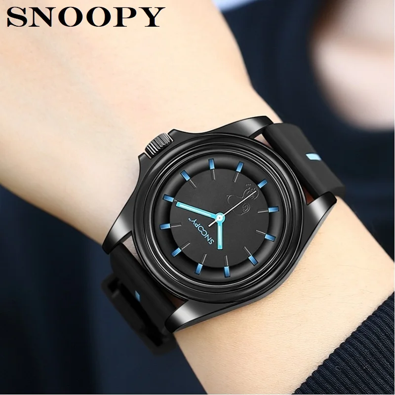 Snoopy Children Silicone Band Military Waterproof Quartz Wristwatches ...