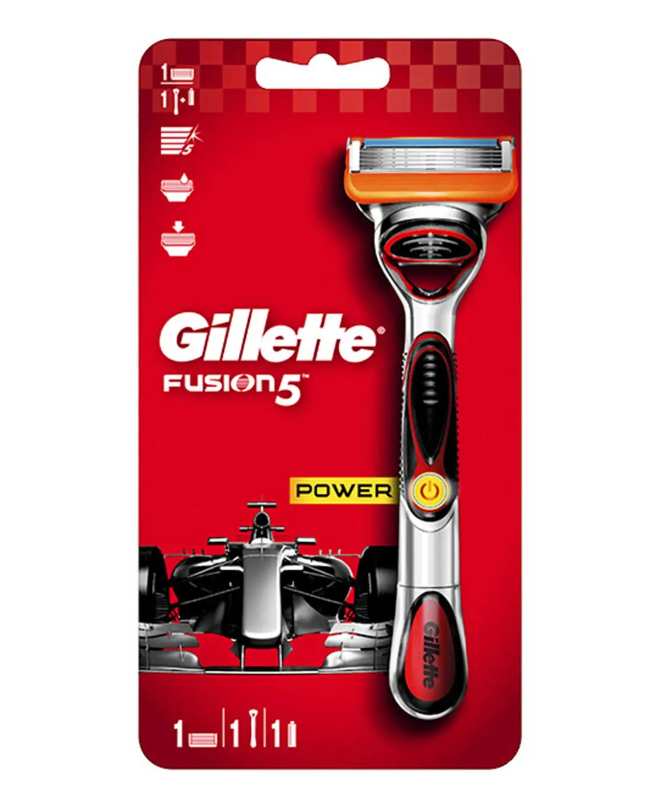 Gillette-Fusion-Power-1up-Shaver-Red-Orange-Series-Including-AAA ...