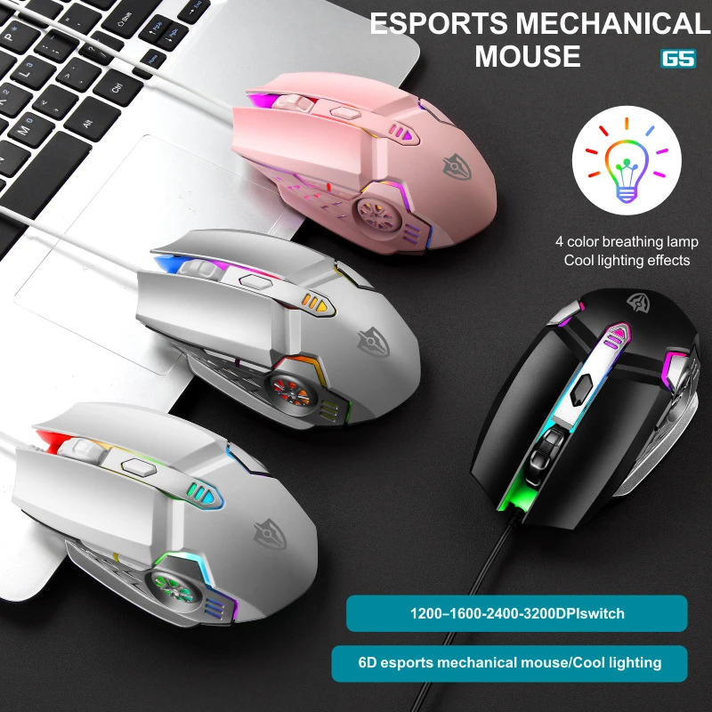 New ZY G5 Mouse For Desktop Office Work Business Gaming E sports Macro ...