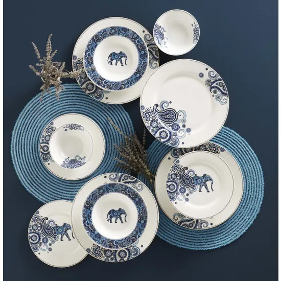 Deluxe 6 Persons 24 PCS Four Season Design Stoneware Karaca Turkish ...