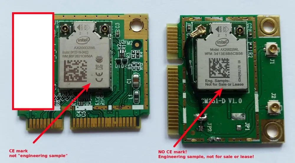 Using Intel AX200 M.2 WLAN card with mini-PCIe M.2 adapter on Lenovo ...