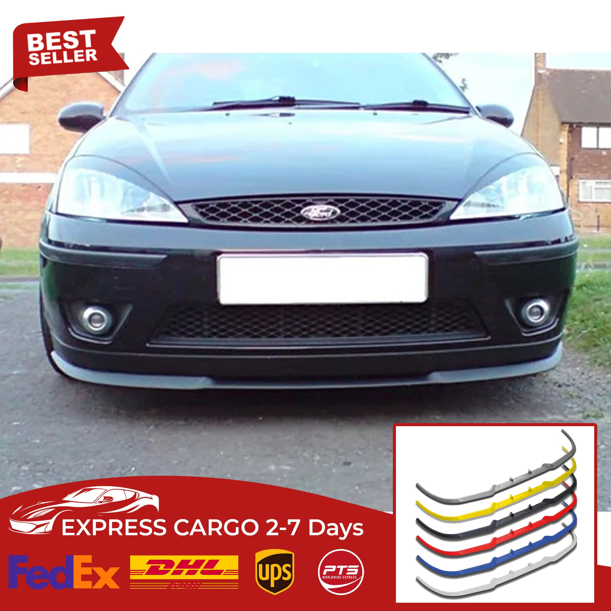 For-Ford-Focus-MK1-ST-OEM-CUPRA-R-FRONT-SPOILER-BUMPER-LIP-Euro-Spoiler ...