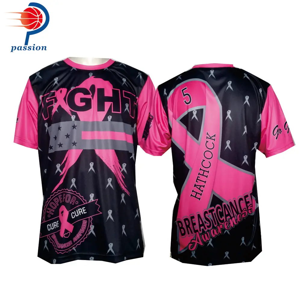 MOQ-5pcs-25-Custom-Pink-Ribbon-Crew-Neck-Softball-Team-Jerseys-for ...
