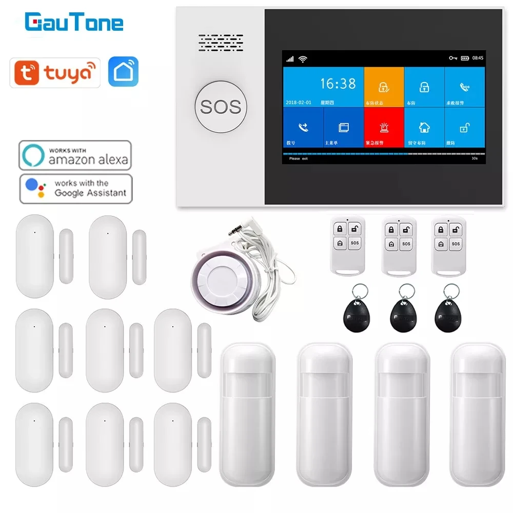 Gautone PG107 4.3Inch Security Alarm Wifi Gsm Alarmsysteem Voor Thuis ...