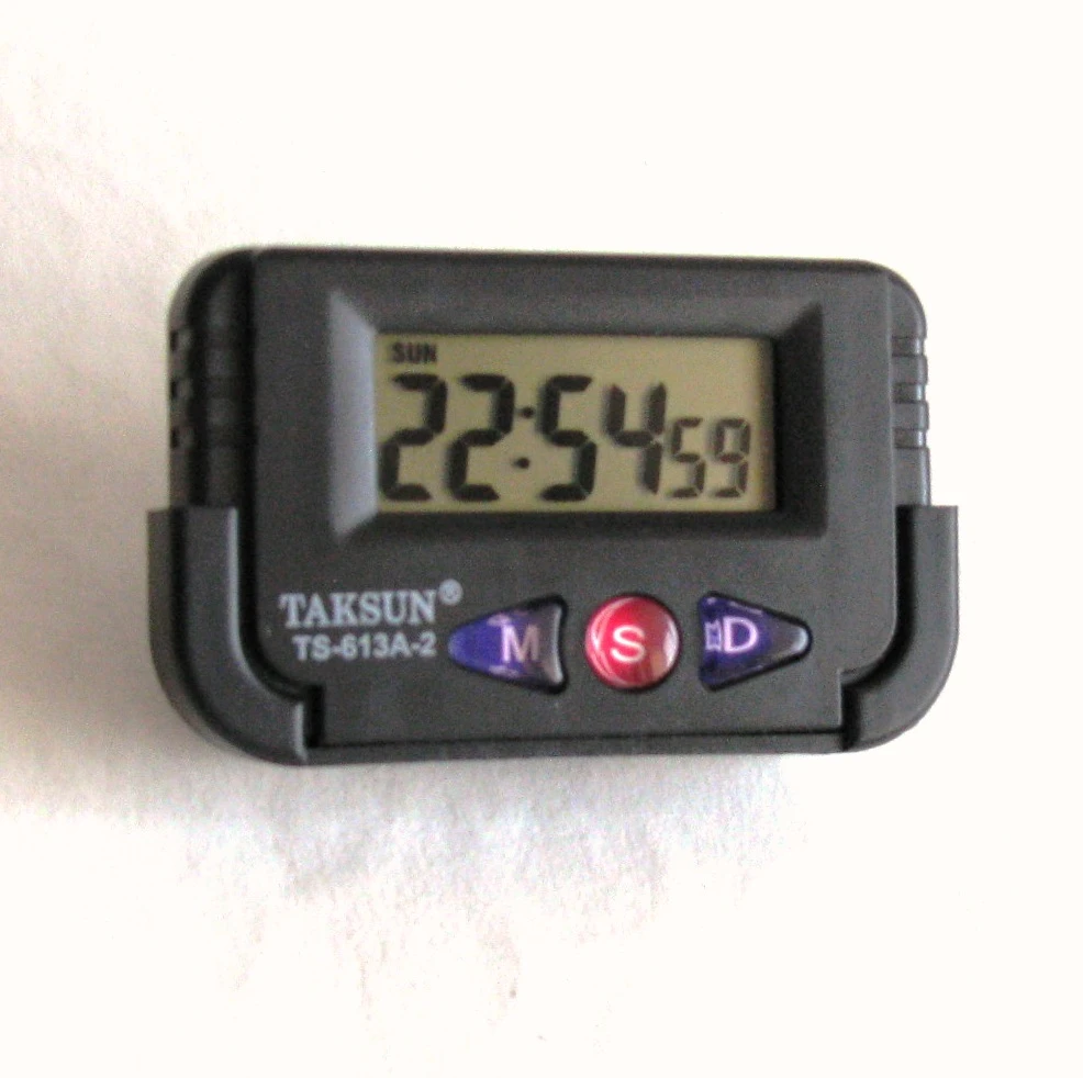 Quartz Lcd Clock With Alarm Clock, Stopwatch And Calendar Taksun Ts