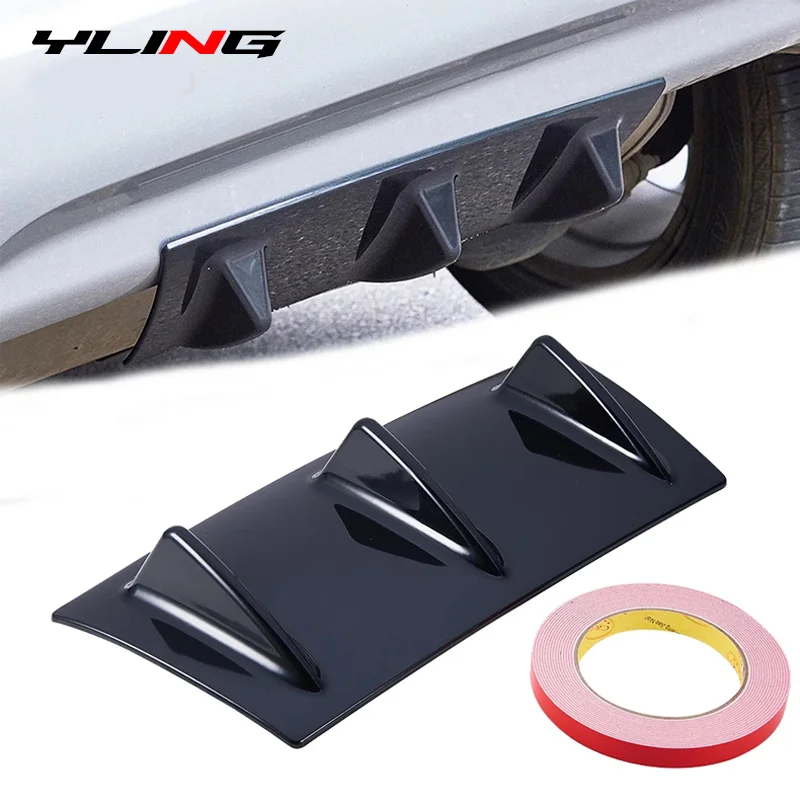 Universal Car Chassis 3/5 Shark Fin Back Rear Bumper Spoiler Diffuser ...