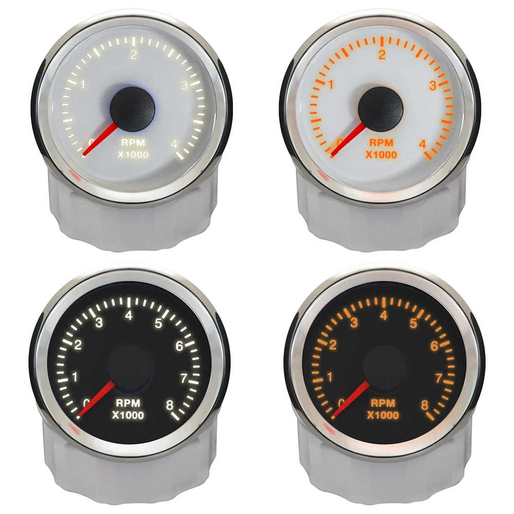 52MM-Programmable-4000RPM-8000-RPM-Rev-Counter-Generator-Car-Boat-WiFi ...