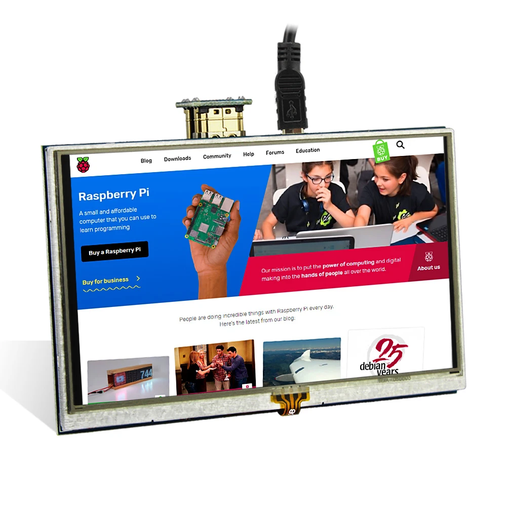 Elecrow 5 Inch Hdmi Lcd Touch Screen Raspberry Pi Display Hd Interface ...