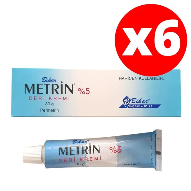 Metrin Skin Cream Permethrin 5% 30 GR – Treatment of Parasites Caused ...