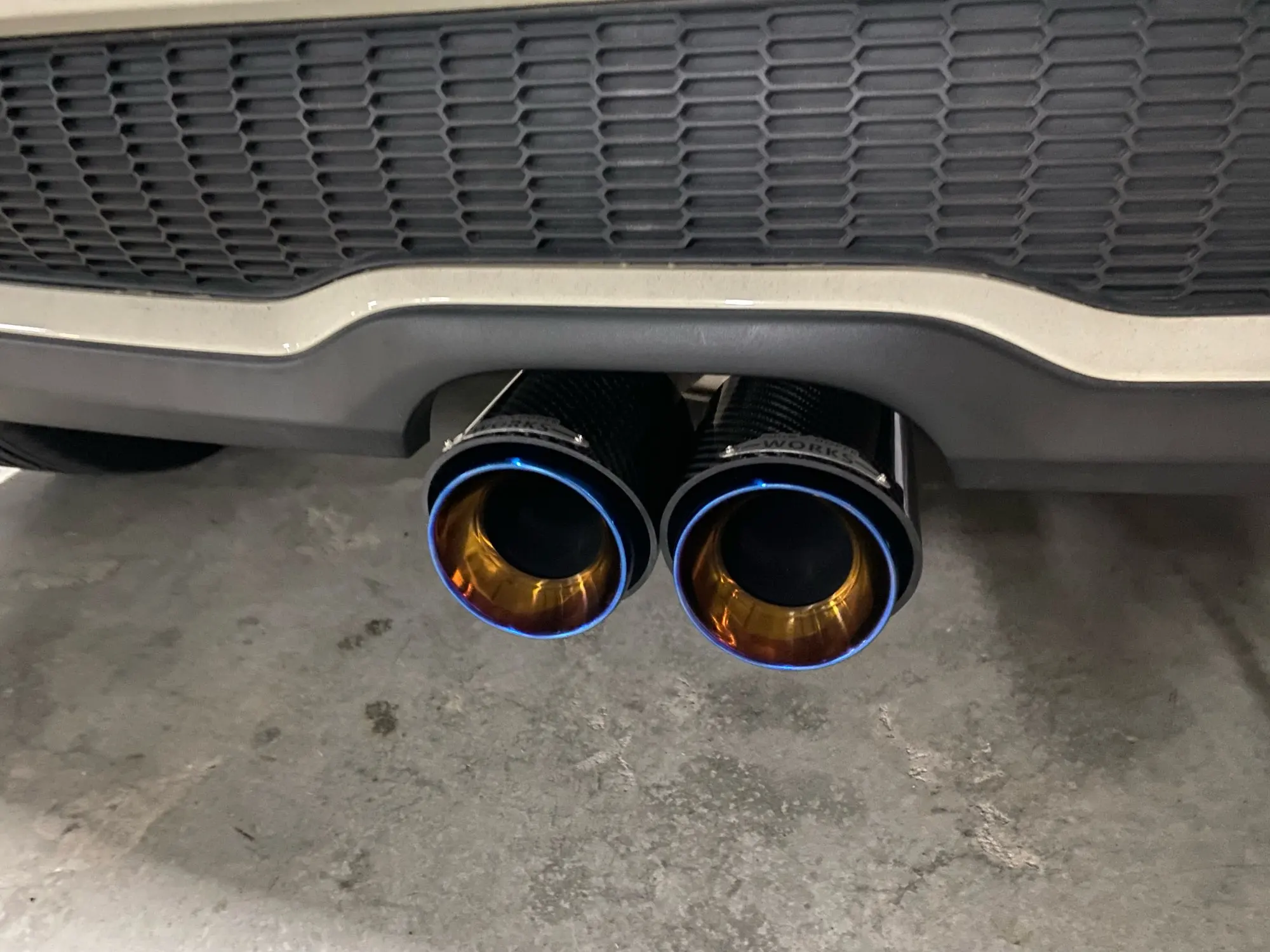 Burnt Blue Carbon Exhaust Tip – hatchblack