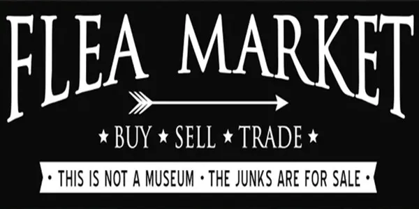 Vintage Flea Market Sign
