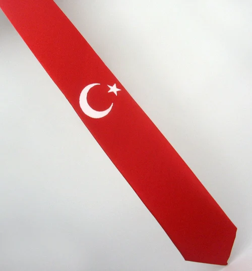 Moon-Star-Turkish-Flag-Figured-Patterned-Woven-Fabric-Male-Tie-the ...