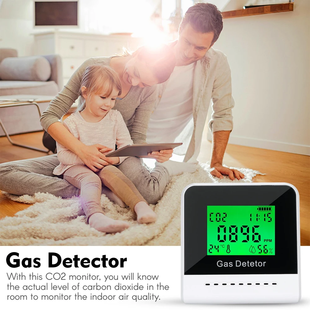 Co2 Mérőszámú Szén -Dioxid Detekto Lcd Kijelző Detektálás Infravörös ...