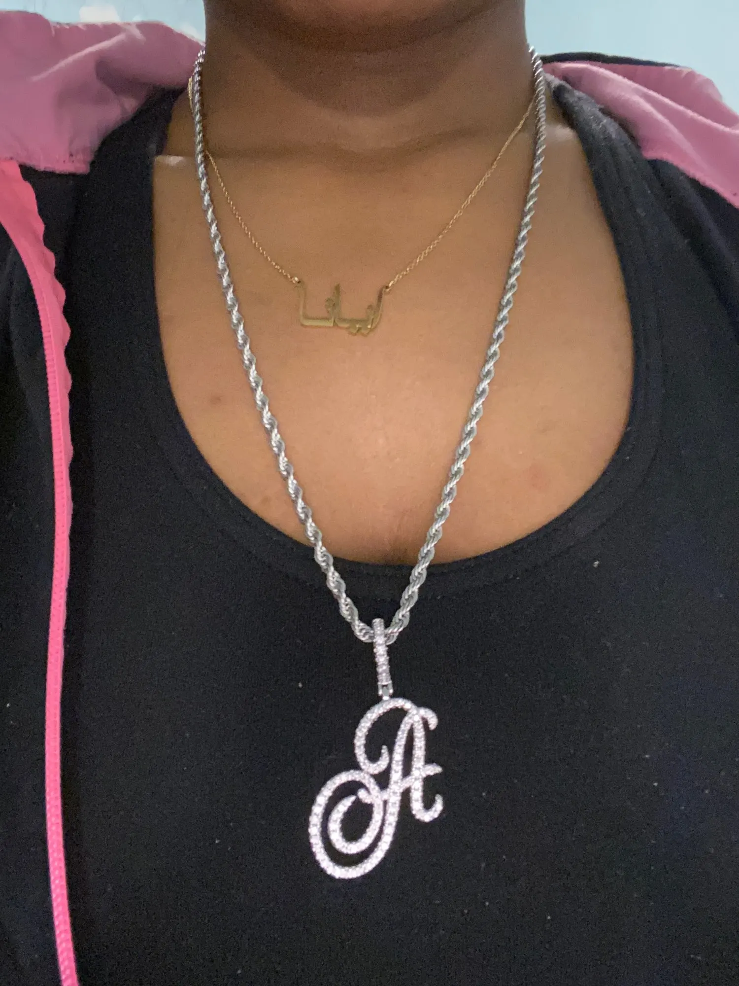 Paris Icey Cursive Letter Necklace – Heircessory