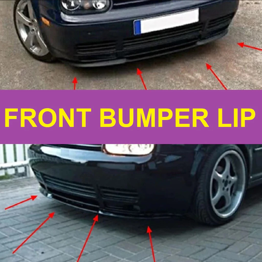 For-VW-Volkswagen-Golf-MK4-GTI-CUPRA-Front-Bumper-Lip-Universal-3pcs ...