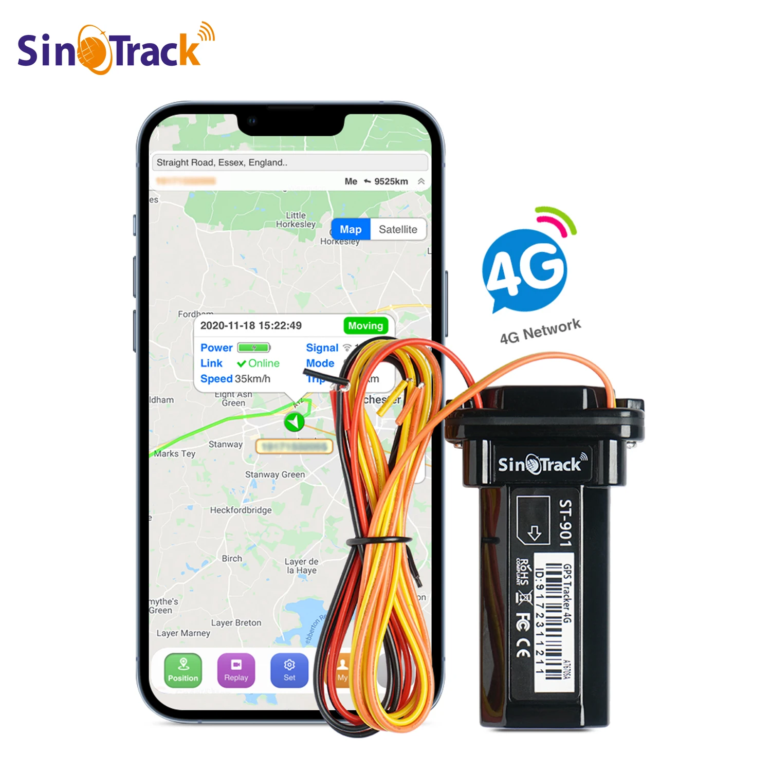 Mini rastreador 4G impermeable con batería integrada, ST 901L GPS para ...